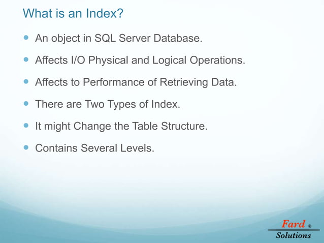 SQL Server Index and Partition Strategy | PPT