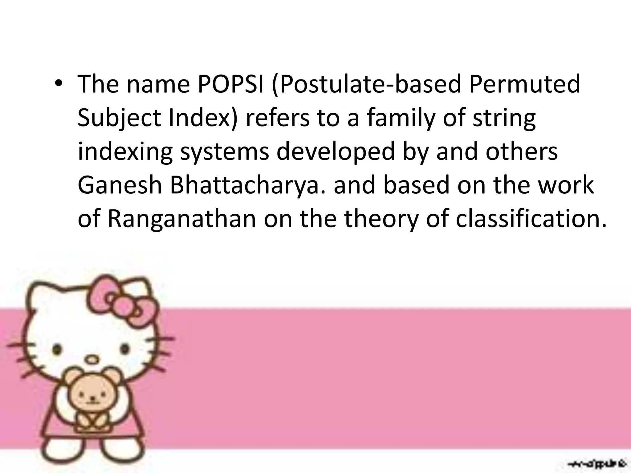 Indexing popsi.... | PPTX
