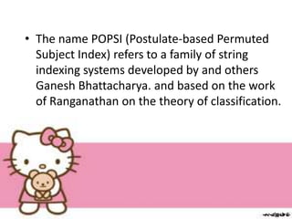 Indexing popsi.... | PPTX