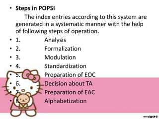 Indexing popsi.... | PPTX