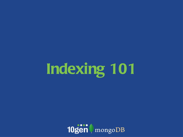Indexing & query optimization | PPT