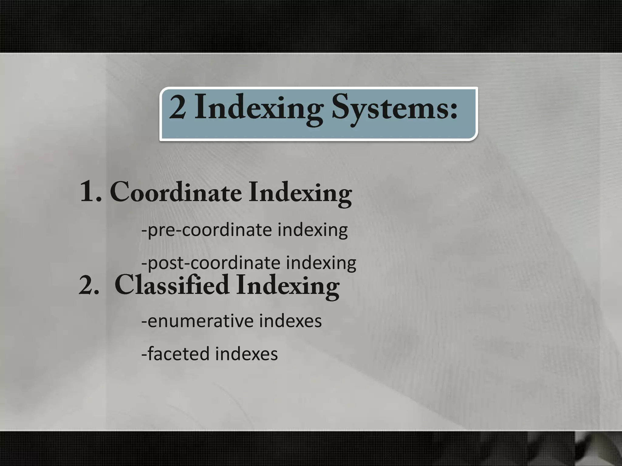 Indexing+report roxane | PPT