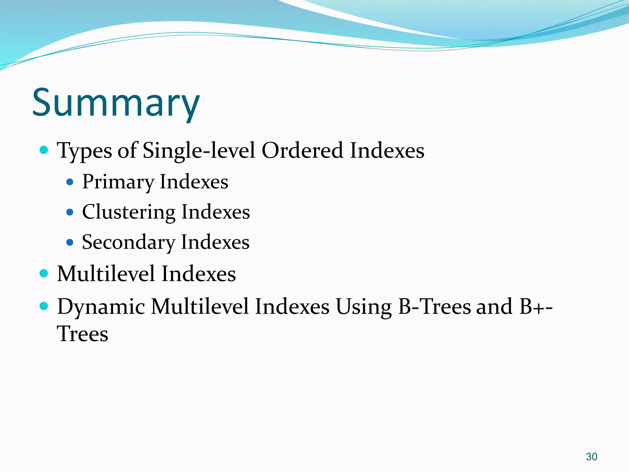 Indexing structure for files | PPTX