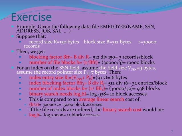 Indexing structure for files | PPTX