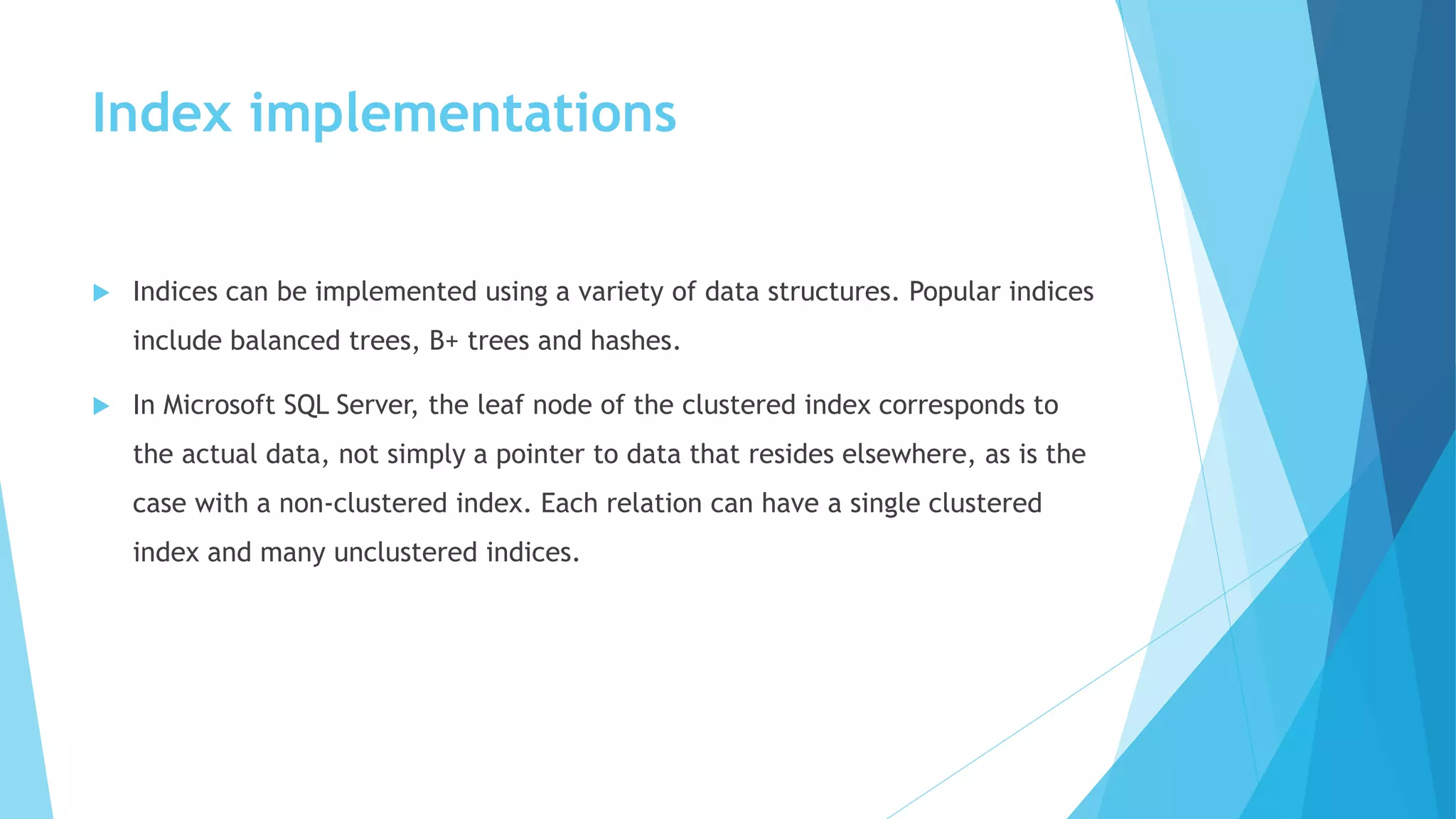 Indexing techniques | PDF