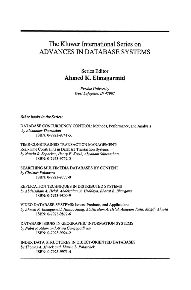 Indexing Techniques For Advanced Database Systems Pdf Databases Computer Software And