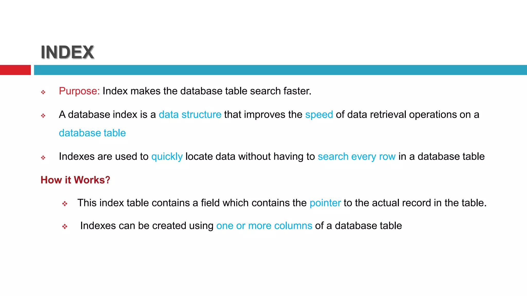 Index In Sap Abap Pptx Databases Computer Software And Applications 0026