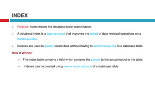 Index in SAP ABAP | PPTX