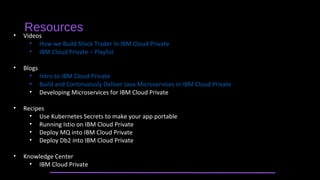 Developing and Deploying Microservices to IBM Cloud Private | PPT
