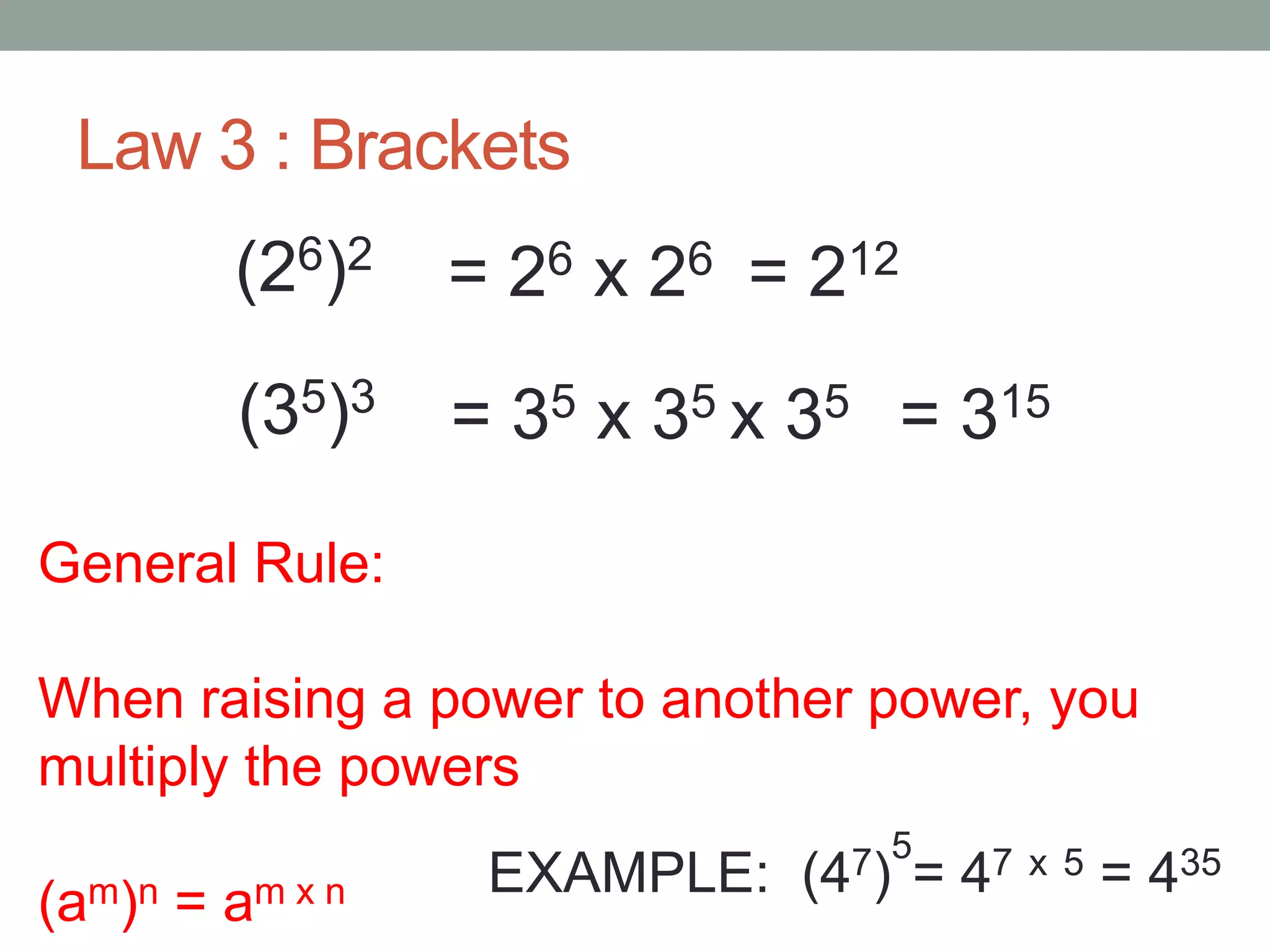 Index laws ppt | PPTX