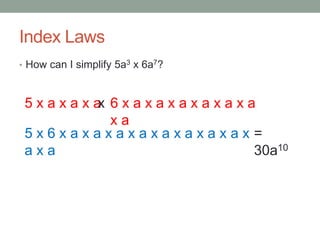 Index laws ppt | PPTX