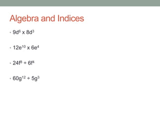 Index laws ppt | PPTX