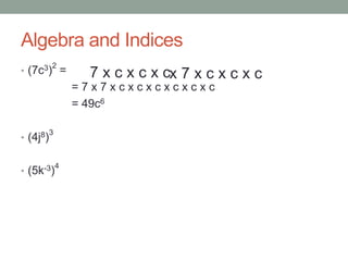 Index laws ppt | PPTX