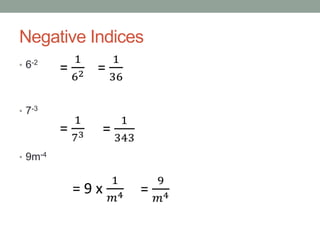 Index laws ppt | PPTX