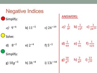 Index laws ppt | PPTX
