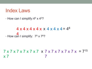 Index laws ppt | PPTX