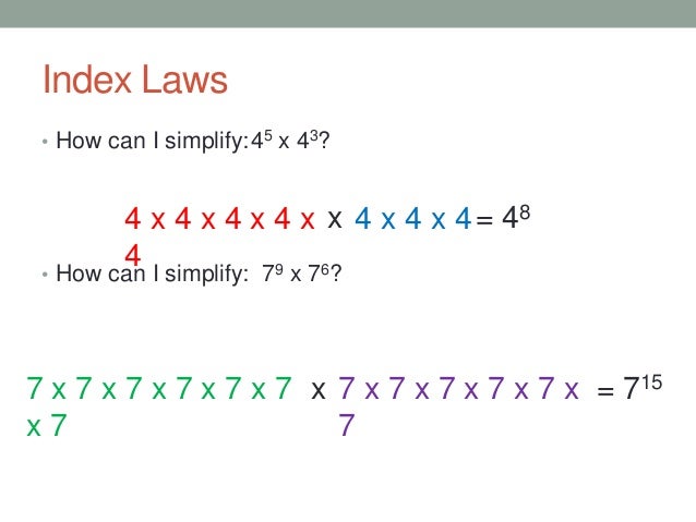 What Is Index Laws