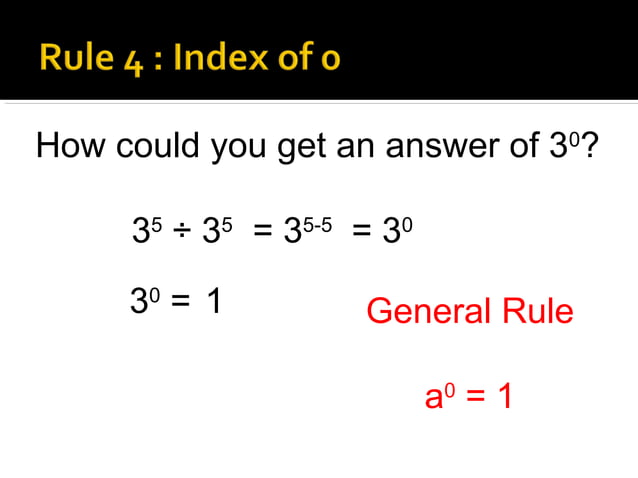 Index laws tutorial intermediate | PPT