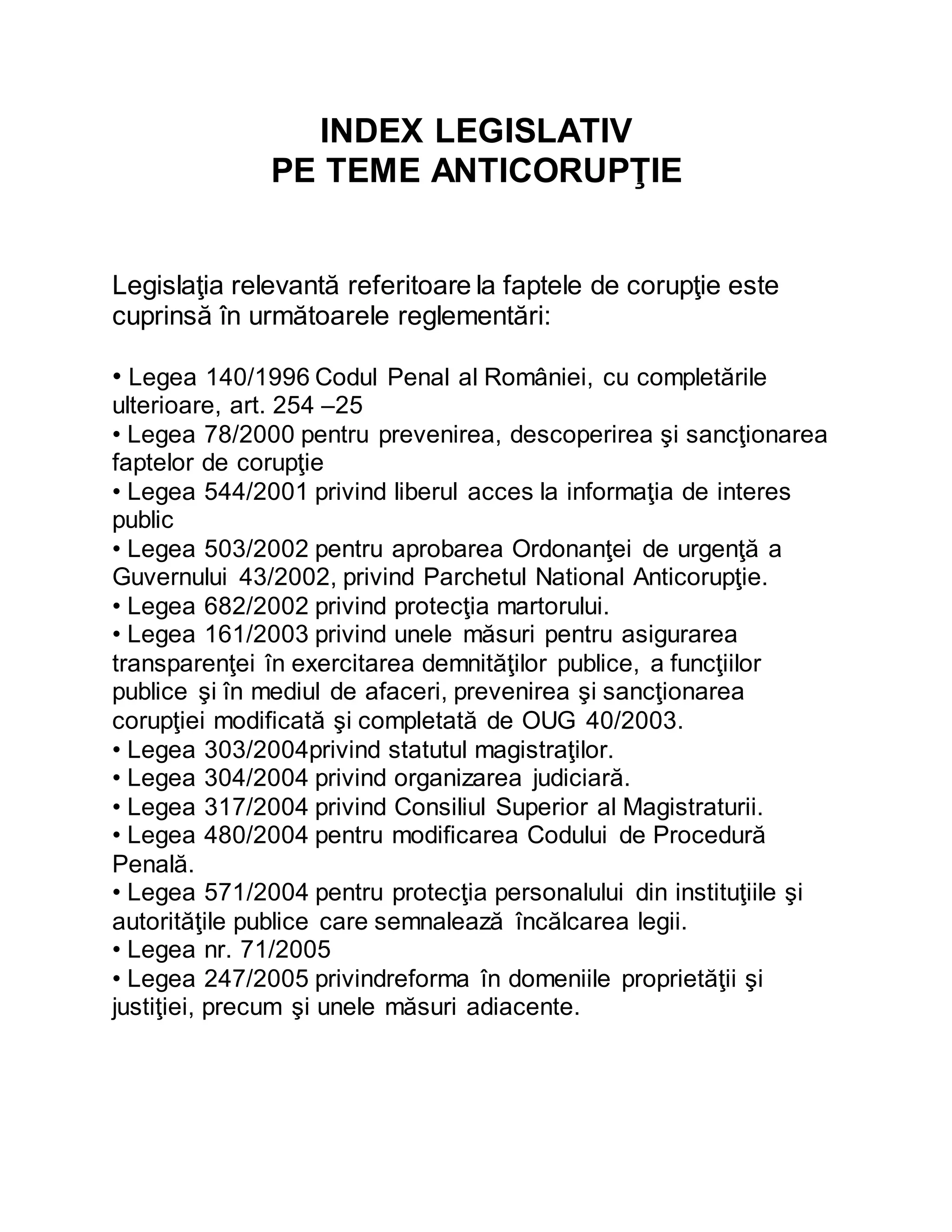 Index legislativ | PDF