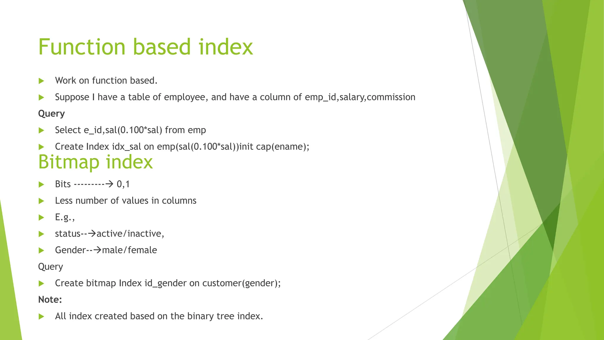 Index and types of Index used in Oracle.pptx