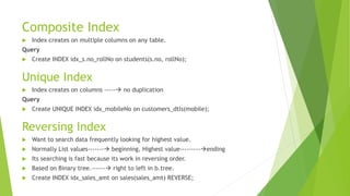 Index and types of Index used in Oracle.pptx