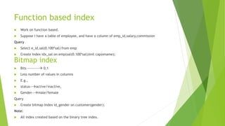 Index and types of Index used in Oracle.pptx