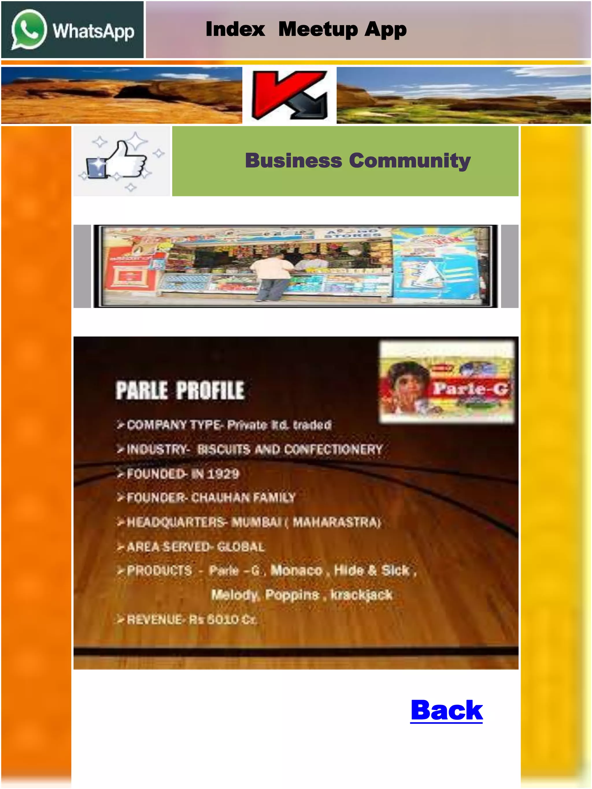 Index meetup app | PDF