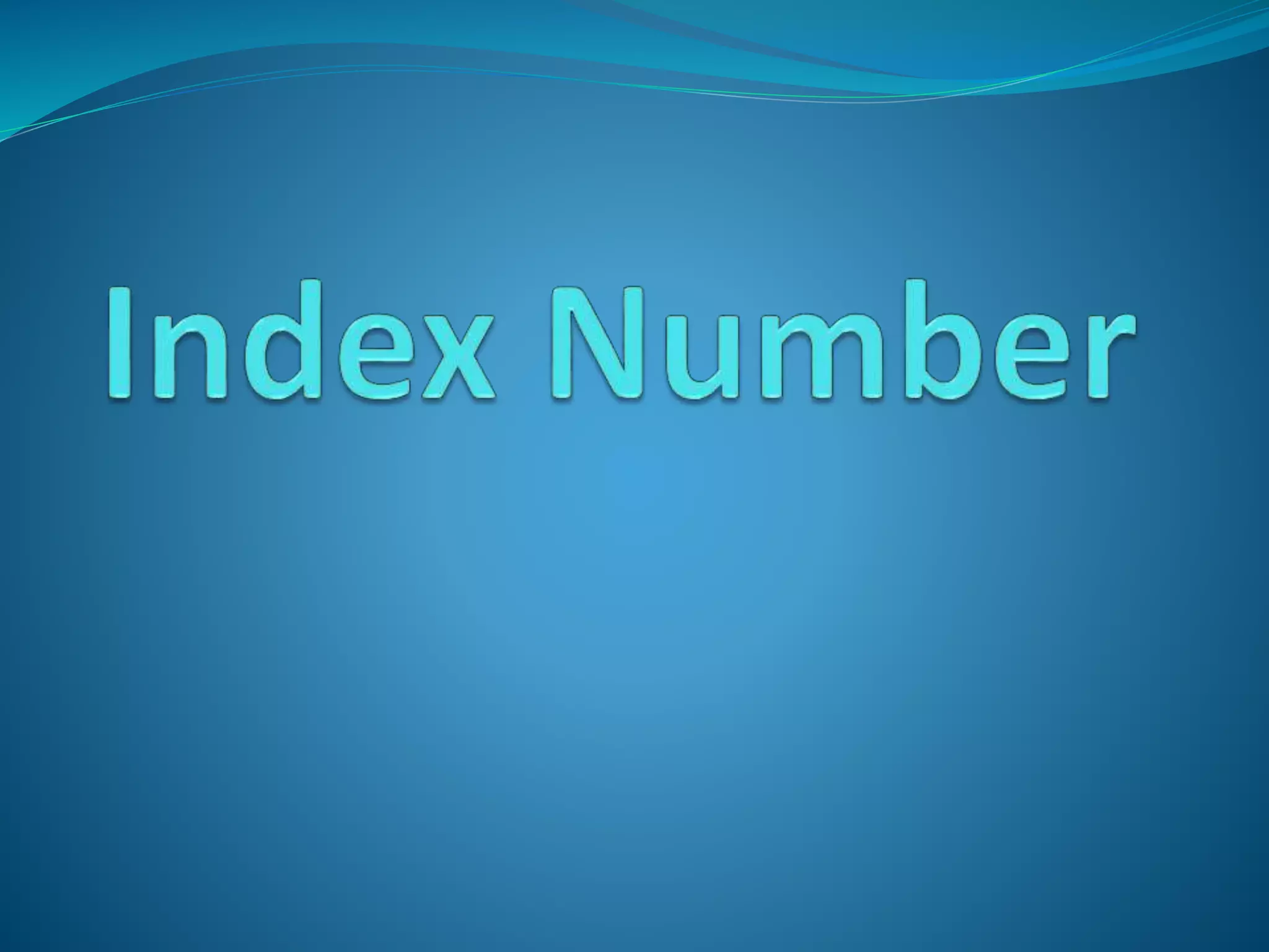 Index number | PPT