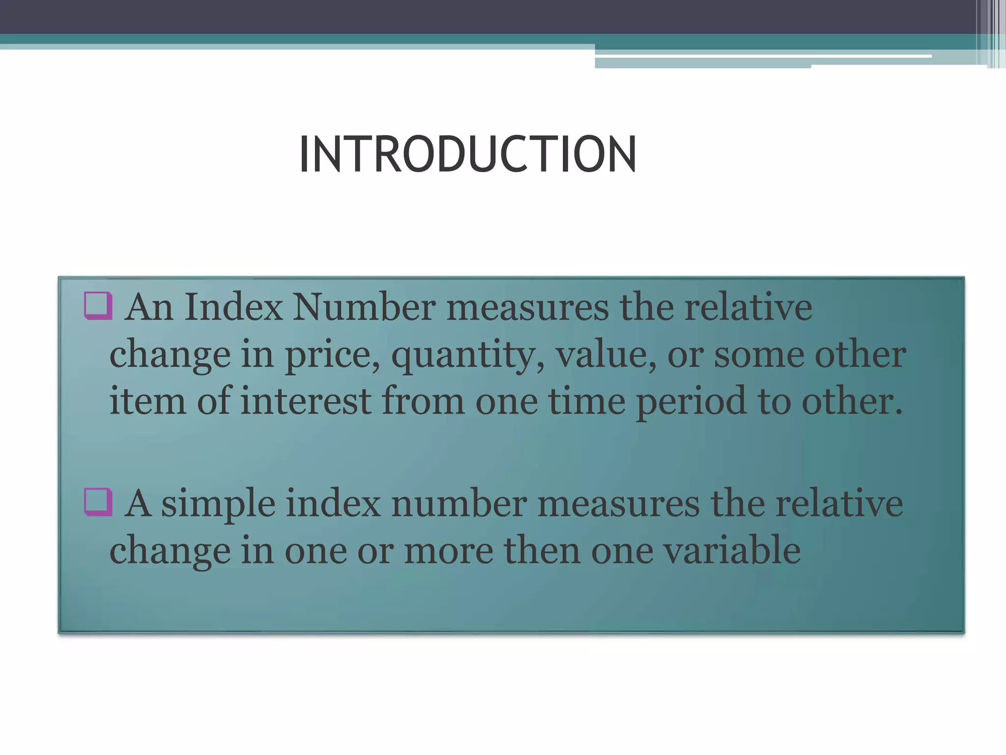 Index number | PPTX | Stocks and Bonds | Personal Investing