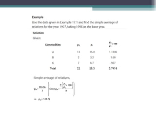 Class 11 Economics -Introduction to index numbers | PPT