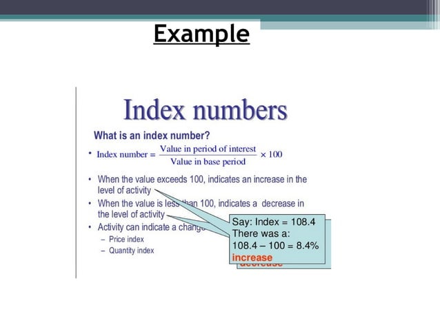 Class 11 Economics -Introduction to index numbers | PPT