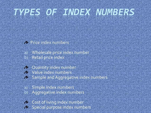 Index numbers | PPT
