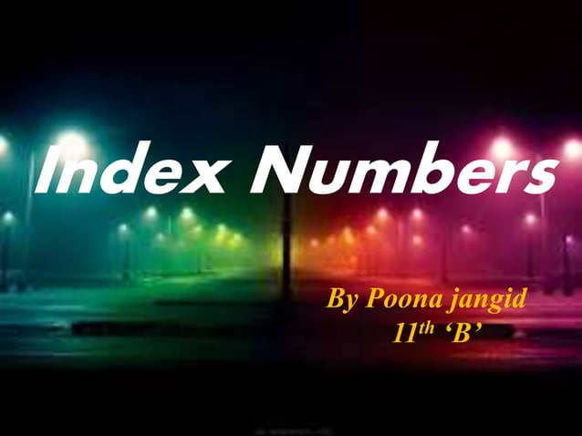 Index numbers | PPTX
