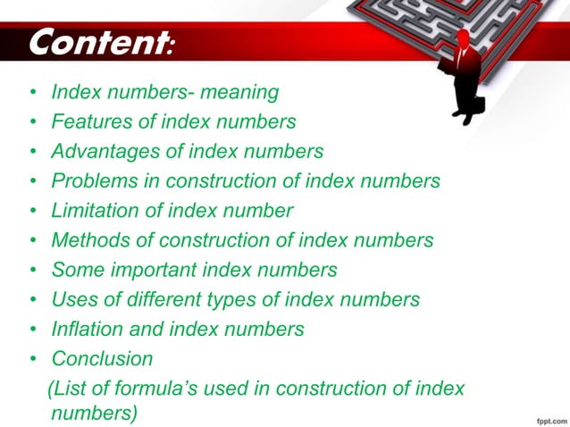 Index numbers | PPTX