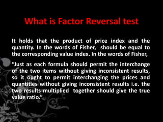 Index numbers | PPTX