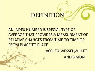 Index numbers | PPTX