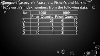 Index numbers | PPTX