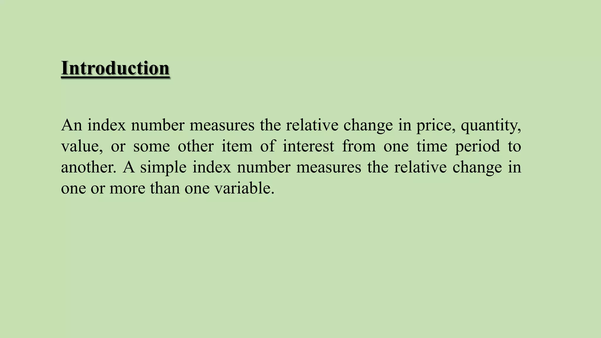 Index numbers | PPTX