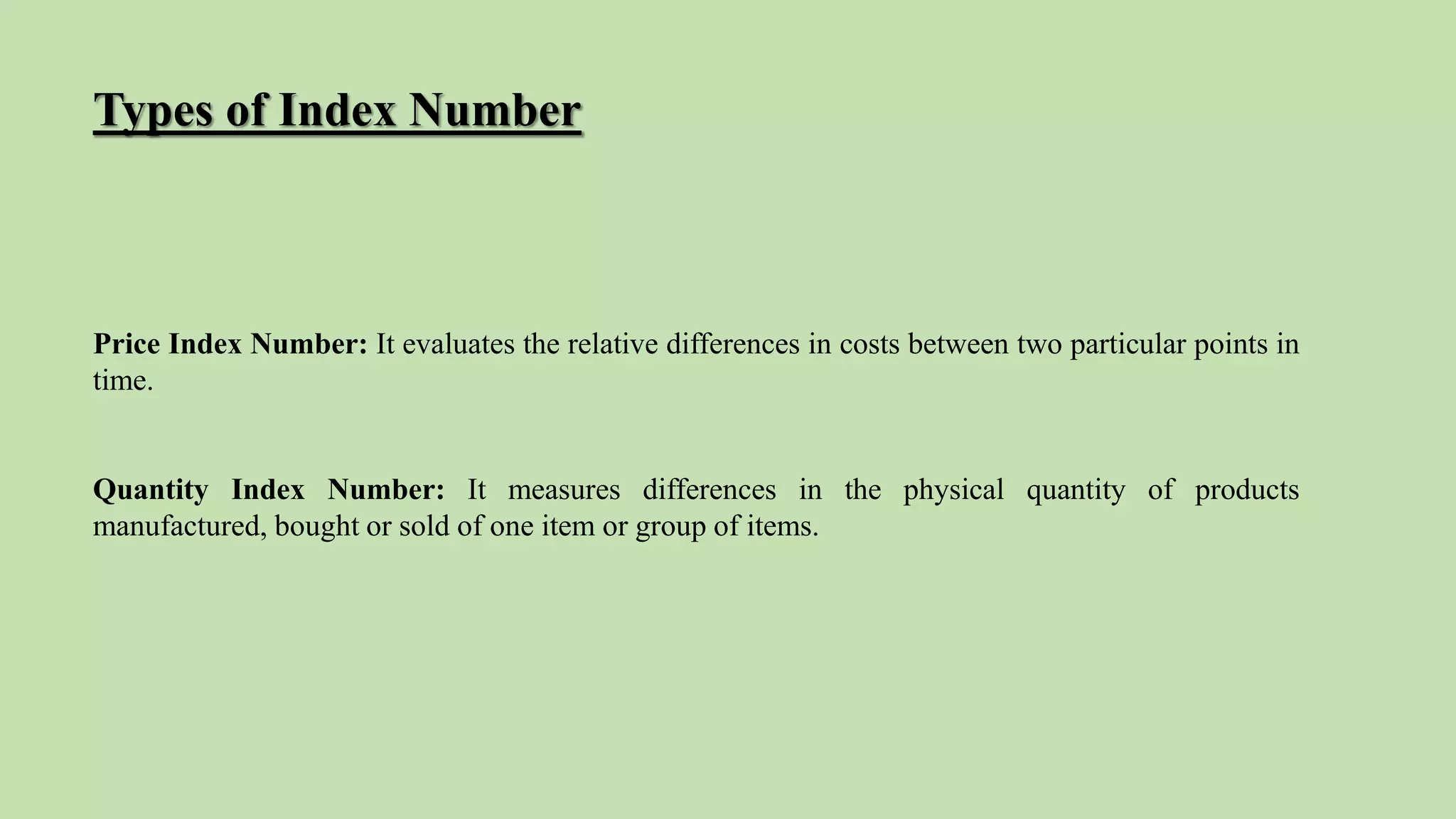 Index numbers | PPT