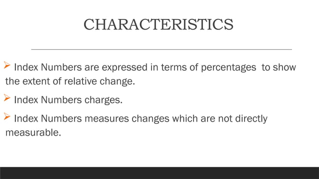 Index Numbers are statistical tools that measure changes in a variable ...