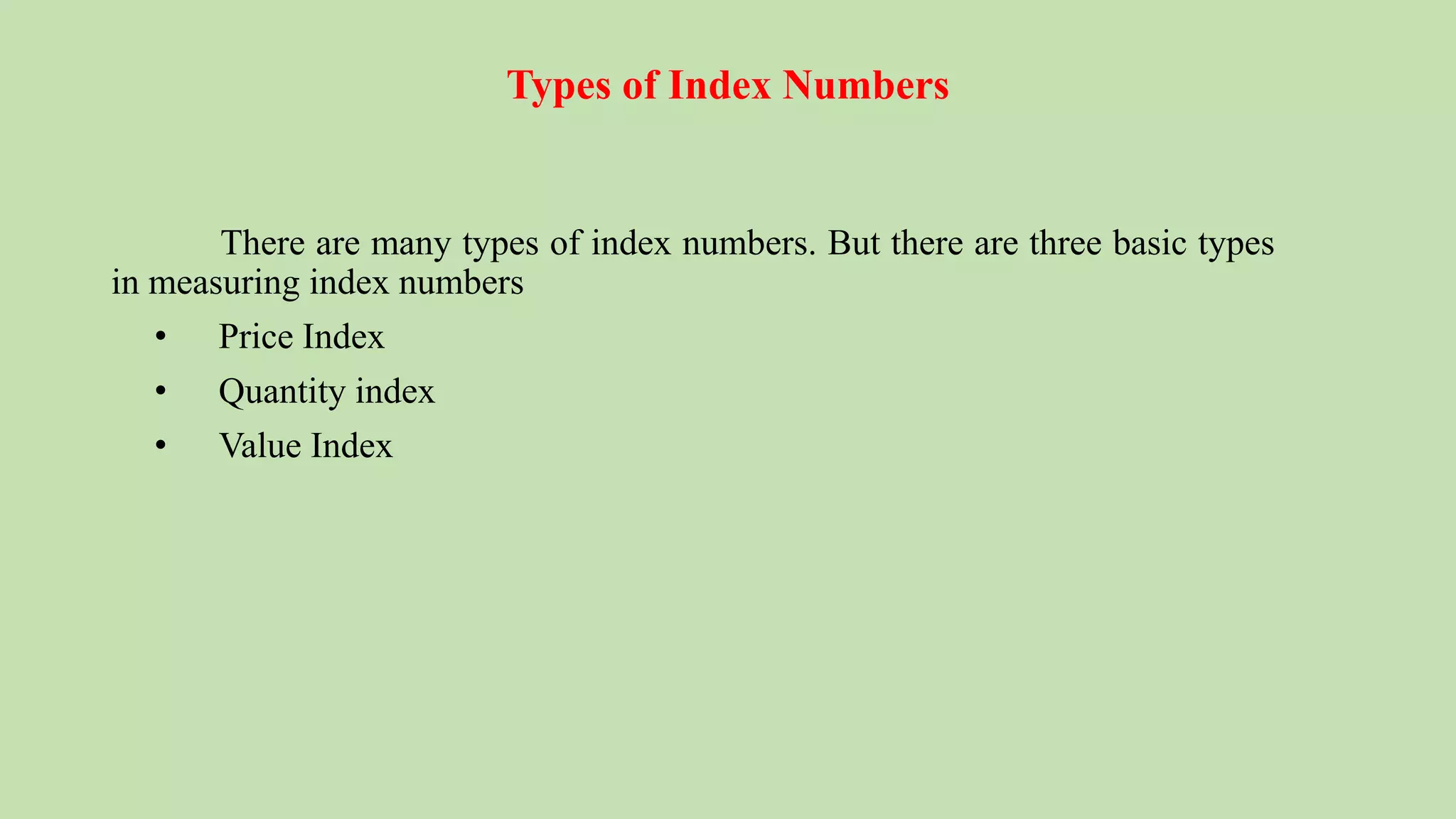 Index numbers: meaning and types | PPT