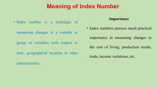 Index numbers: meaning and types | PPT