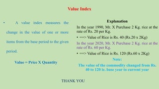 Index numbers: meaning and types | PPT