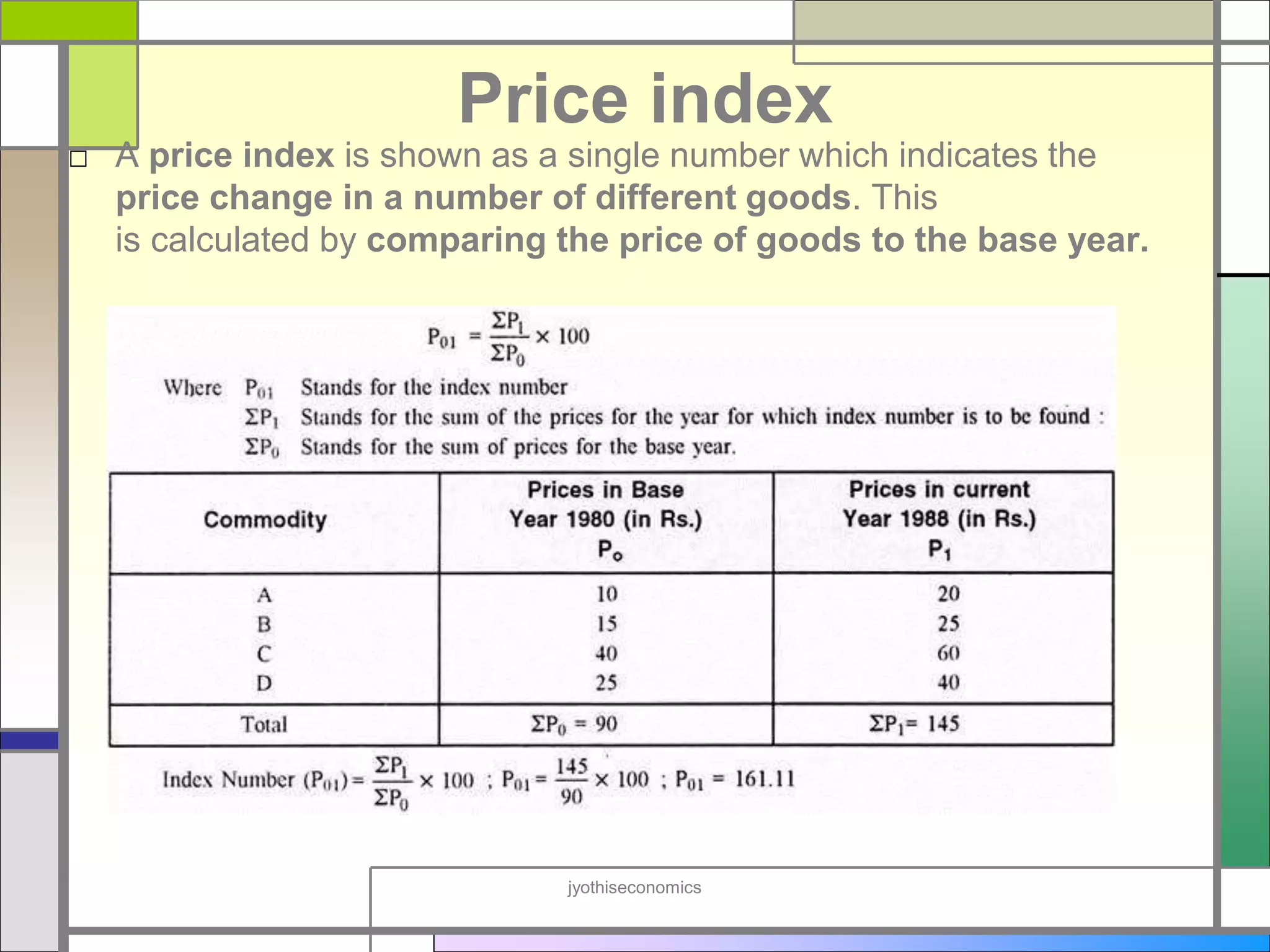 Index numbers concepts | PPT