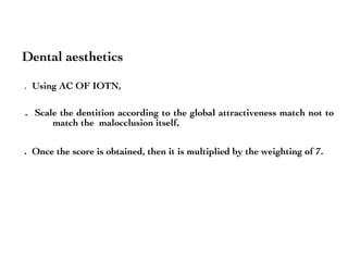 Index of Complexity, Outcome and Need (ICON) - Orthodontic Index | PDF