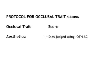 Index of Complexity, Outcome and Need (ICON) - Orthodontic Index | PDF