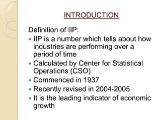 Index of industrial production(iip) | PPT