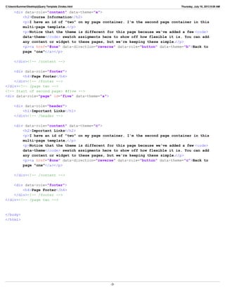 Index of jquery template 2 Minuteman Summer Web Dev. | PDF