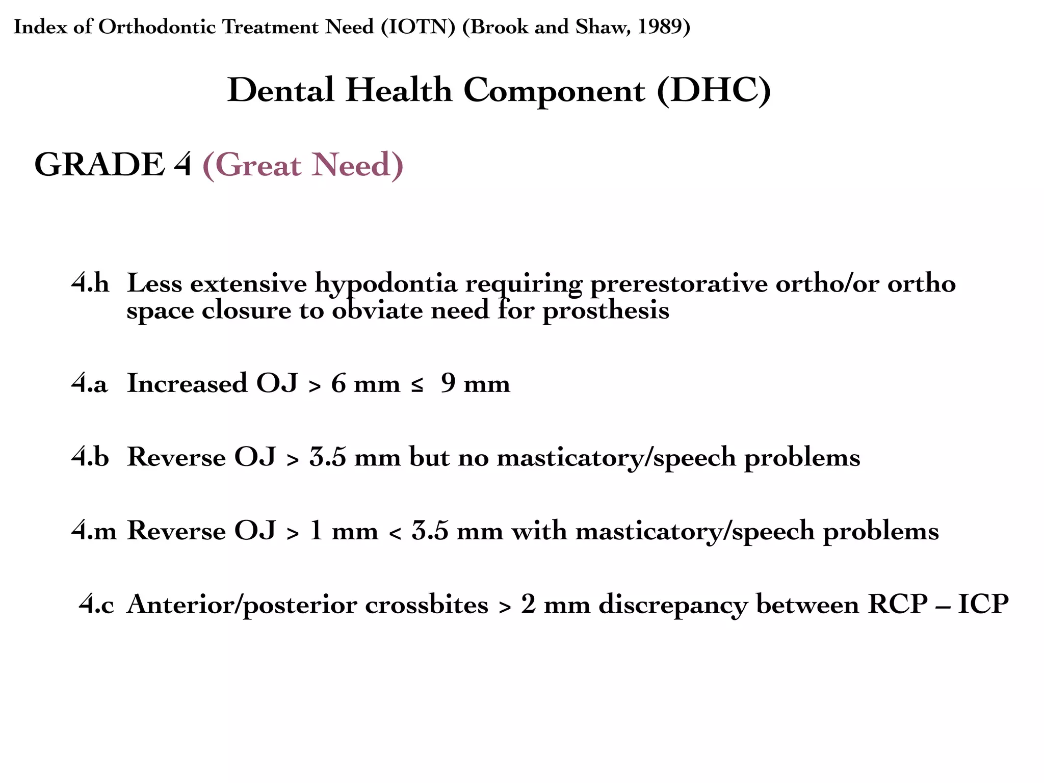 Index of Orthodontic Treatment Need (IOTN) | PDF