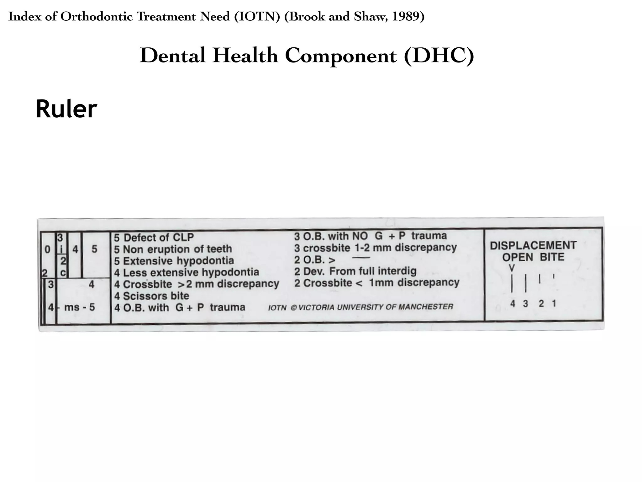 Index of Orthodontic Treatment Need (IOTN) | PDF